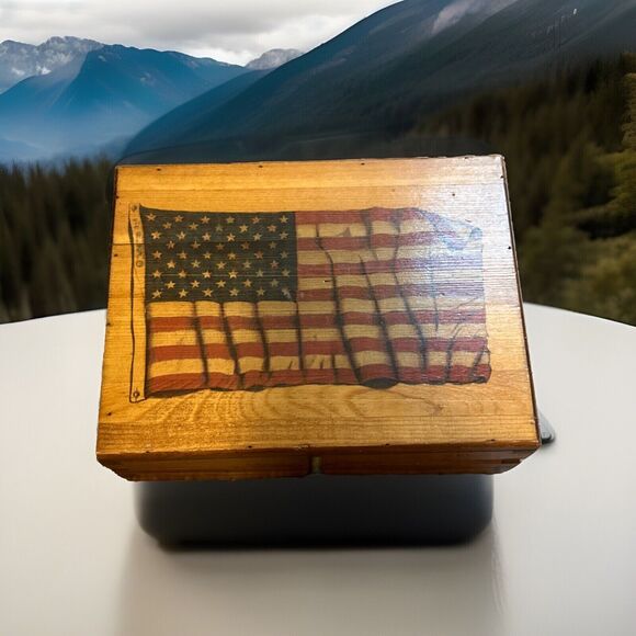 Vintage Editions Inc. | Accents | Vintage Wood Patriotic Box | Poshmark
